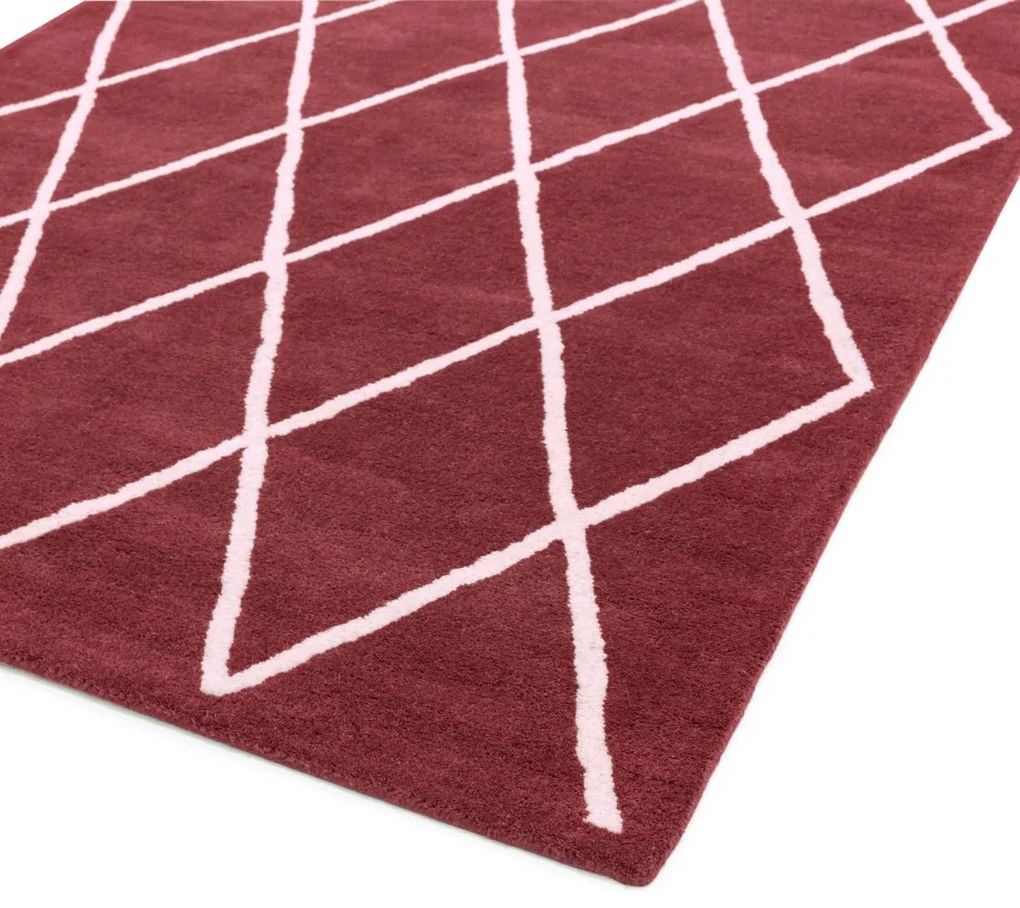 Červený koberec Swans Diamond Berry Rozměry: 160x230 cm