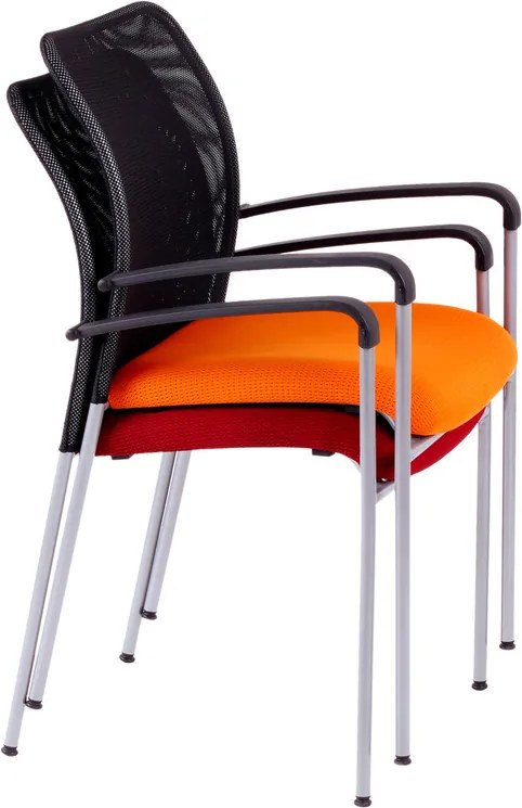 Office Pro Jednací židle Office Pro TRITON NET – s područkami, více barev NET vínová