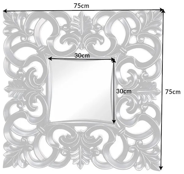 Designové nástěnné zrcadlo Kathleen 75 cm černé