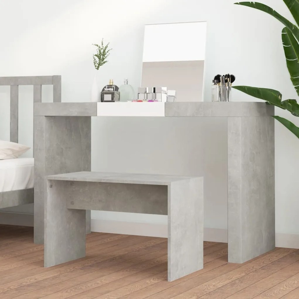 Stolička k toaletnímu stolku betonově šedá 70x35x45 cm kompozit - Default Title