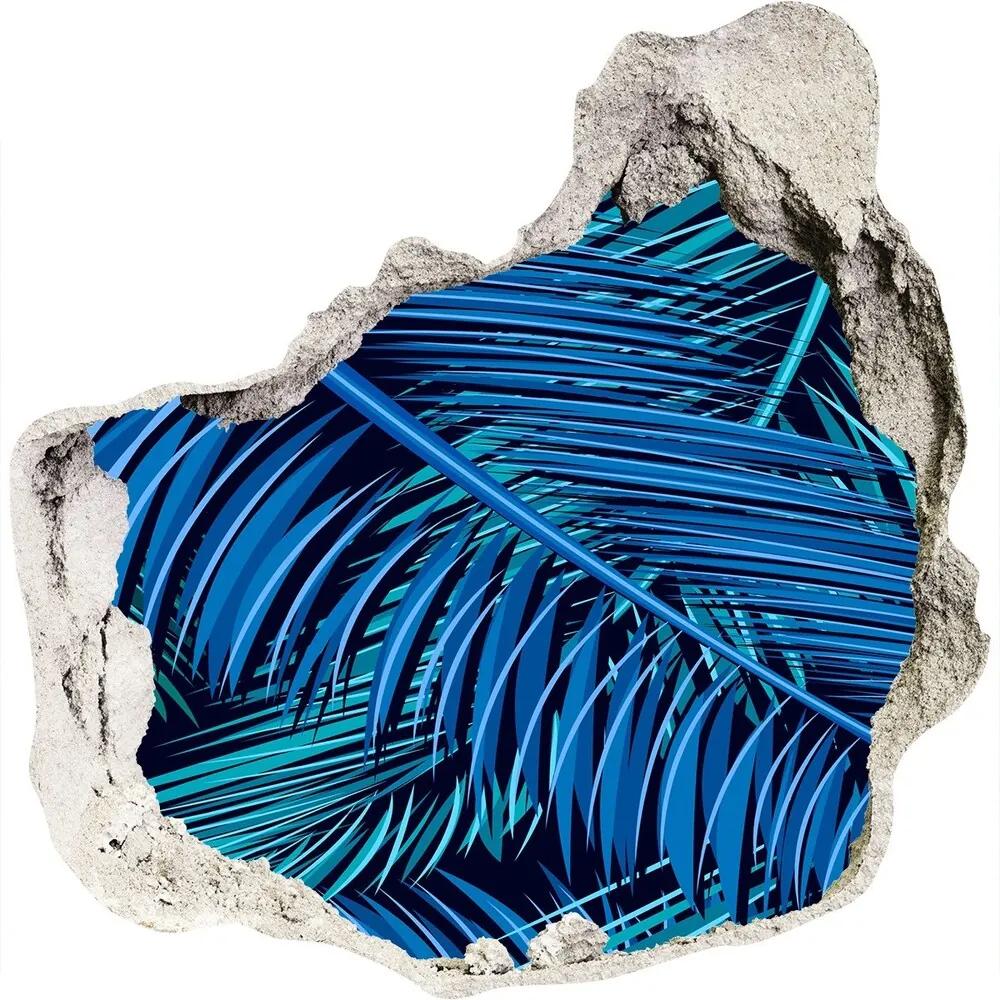 Wallmuralia Nálepka 3D díra samolepící Listí palmy 75x75 cm