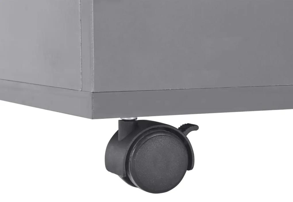vidaXL Konferenční stolek šedý s vysokým leskem 100 x 100 x 35 cm
