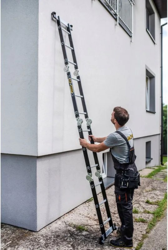 Multifunkční žebřík 4x3 příčky + podlážka DRABEST DU4x3 STEEL 125 kg