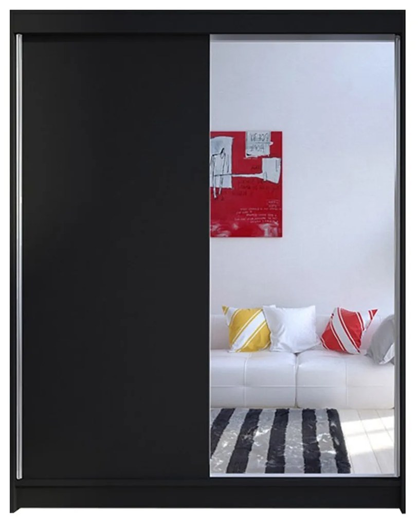Šatní skříň CAMINO I šířka 150 cm - černá