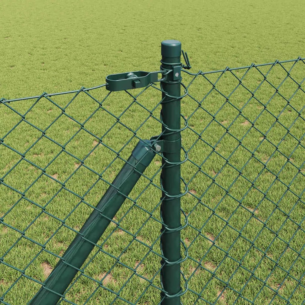Řetězová plotová konstrukce s hroty 10 x 1,2 m Zelená Síťovina 3351150