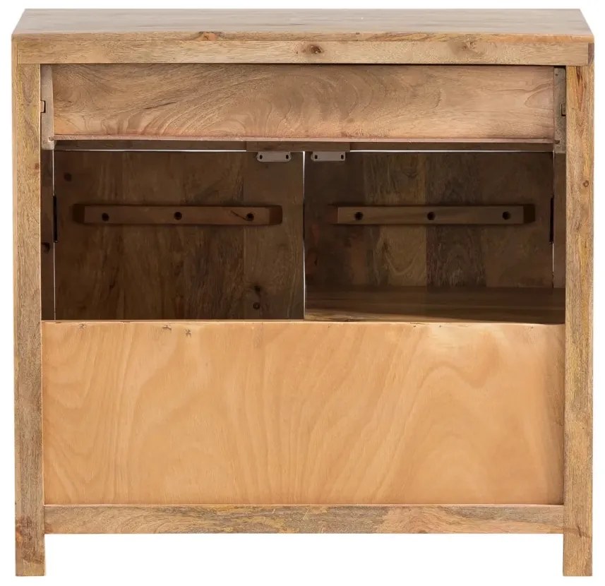 furniture-nabytek.cz - Masivní umyvadlová skříňka Delmar z mangového dřeva, lakovaná, hnědá – 80 cm
