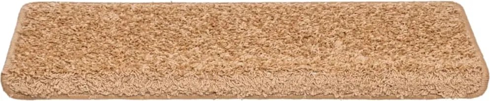 Schodové rohože 30 ks 65 x 21 x 4 cm béžové s obdélníkovým okrajem 3365827