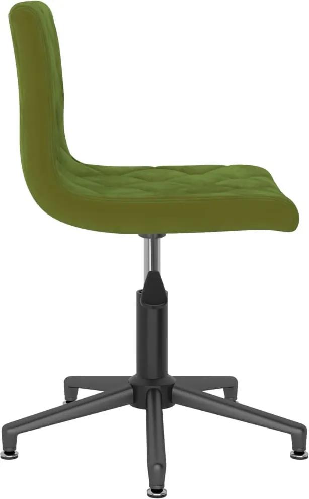 vidaXL Otočné jídelní židle 2 ks samet [333825] Barva: světle zelená