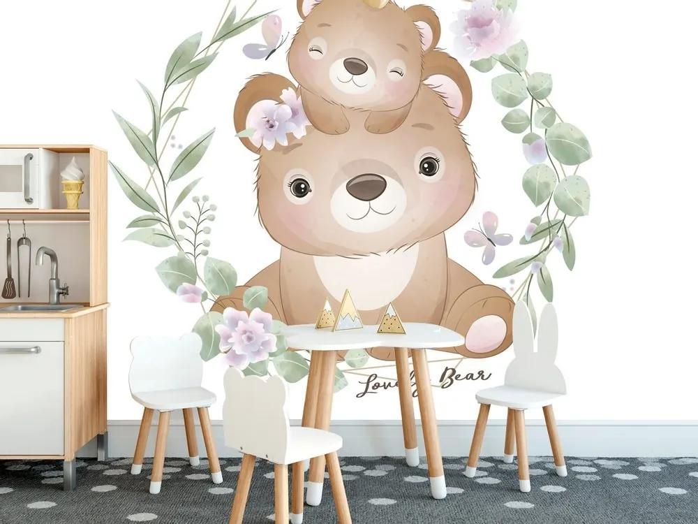 Samolepící tapeta rodinka medvídků - 375x250 cm