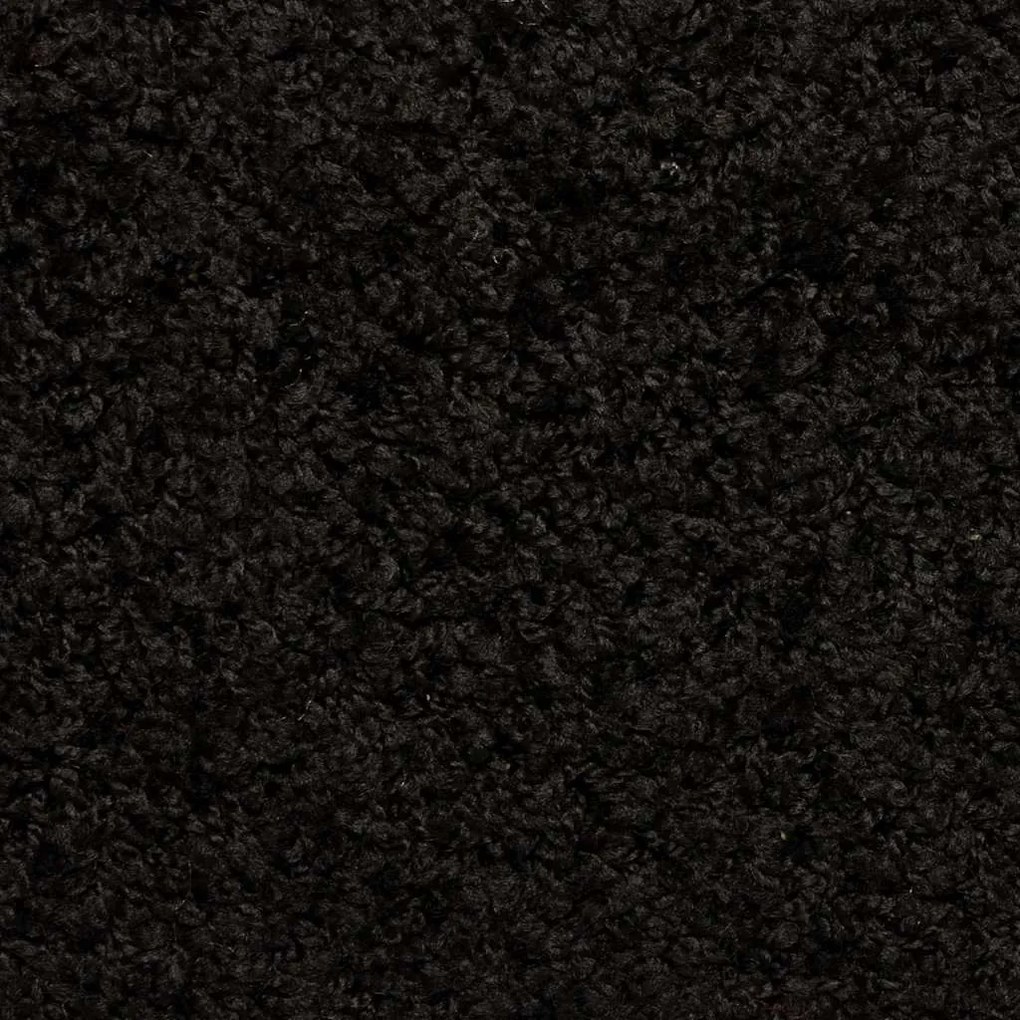 Schodové rohože 15 ks 65 x 21 x 4 cm černé s obdélníkovým okrajem 134576