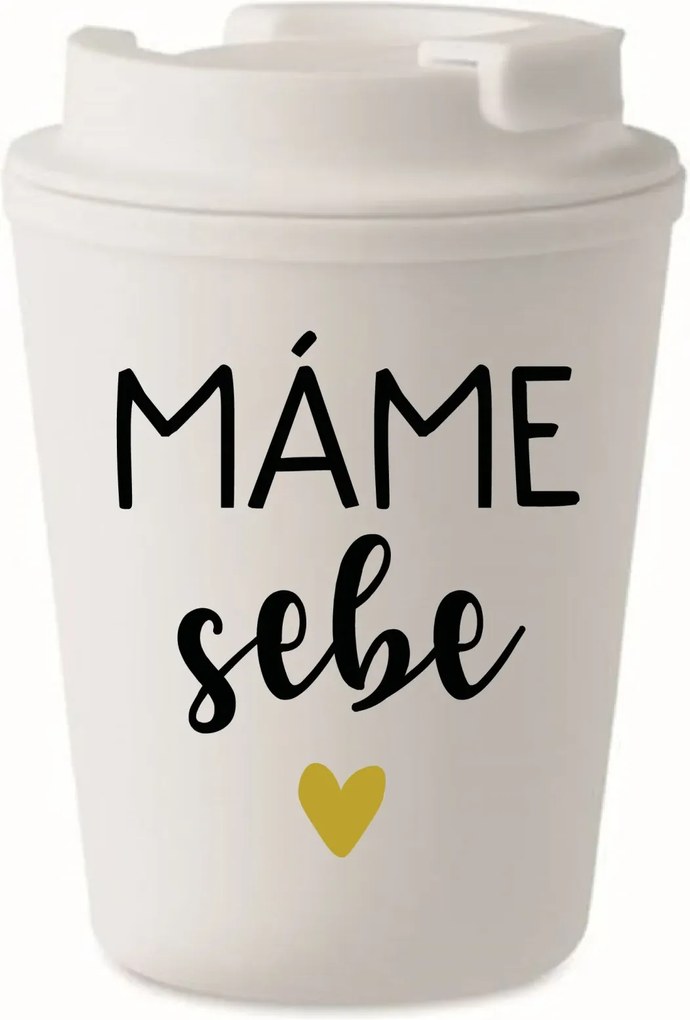 MÁME SEBE - bílý termohrnek 300 ml