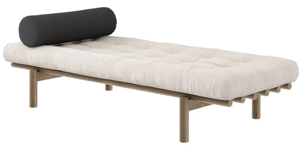 Lenoška Next Daybed – Ivory/Carob Brown 200 × 75 × 12 cm