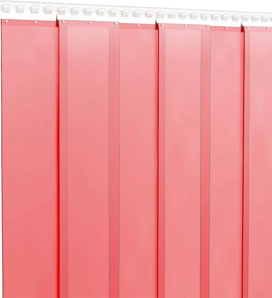 Závěs do dveří červený 200 mm x 1,6 mm 10 m PVC 153865