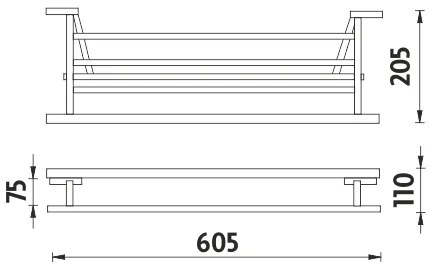 Nimco Police na ručníky s hrazdou, 61 cm KEIRA - KE 22063-26