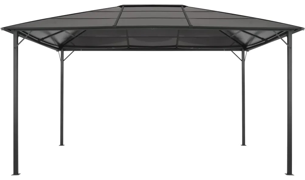 vidaXL Altán se střechou hliník 4 x 3 x 2,6 m černý