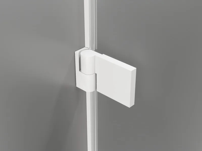 Mexen Lunar-B sprchové dveře otočné levé 80 cm, transparentní, bílé - 832-080-000-20-00-L