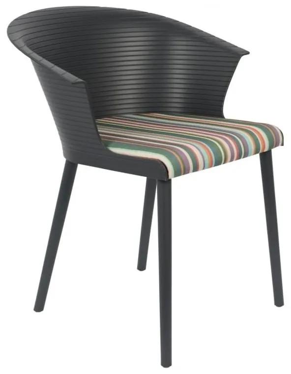 Jídelní židle WLL OLIVIA s područkami, černá