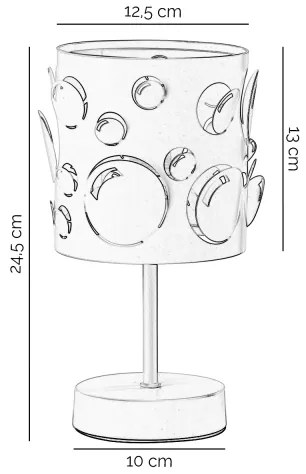 ONLI - Stolní lampa BOLLICINE 1xE14/6W/230V 22 cm bílá