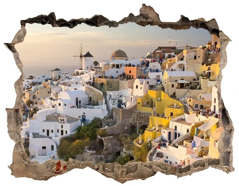 Wallmuralia Foto fotografie díra na zeď Santorini Řecko 95x64 cm