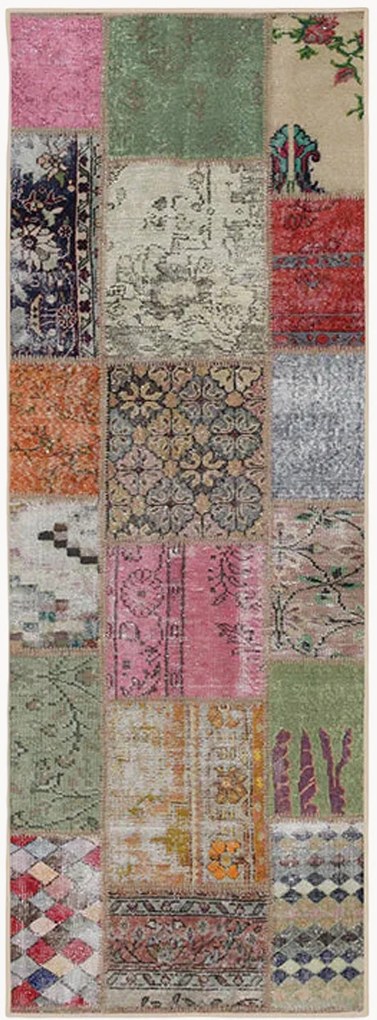 Pratelný běhoun's nízkým vlasem Patchwork