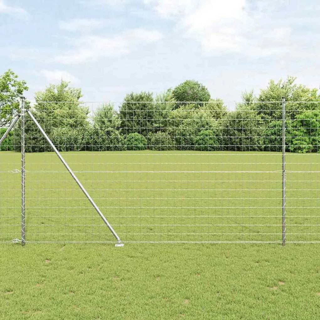 Venkovní euro plot s hroty 10 x 1,5 m Pozinkovaná ocel Stříbrná 3350746