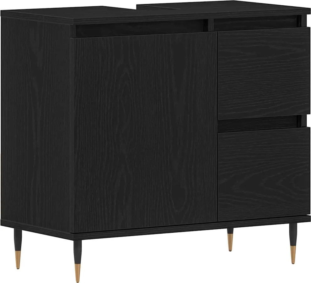 Sada koupelnového nábytku 3 ks Černý dub 30 x 30 x 190 cm 3333096