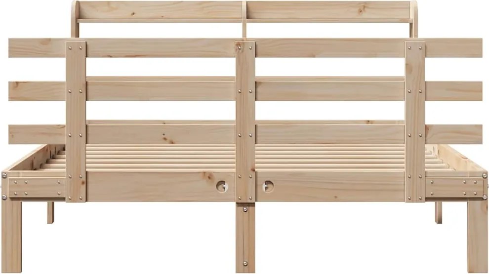 Rám postele s čelem 135 x 190 cm masivní borovice 3306843
