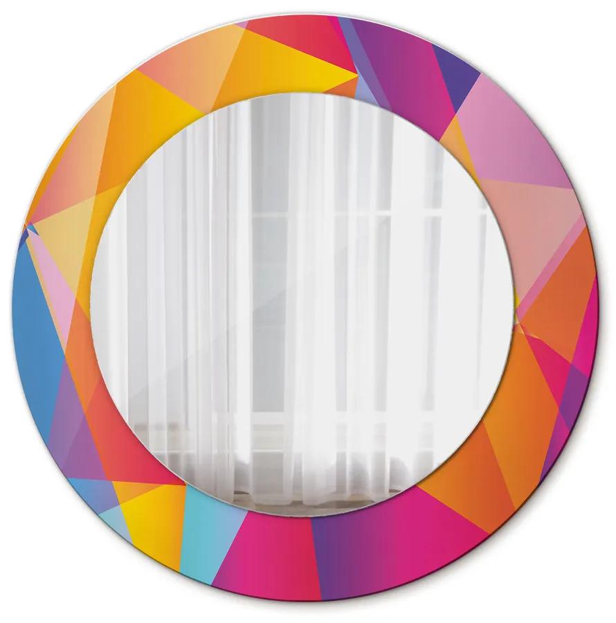 Kulaté dekorativní zrcadlo Geometrické složení fi 50 cm