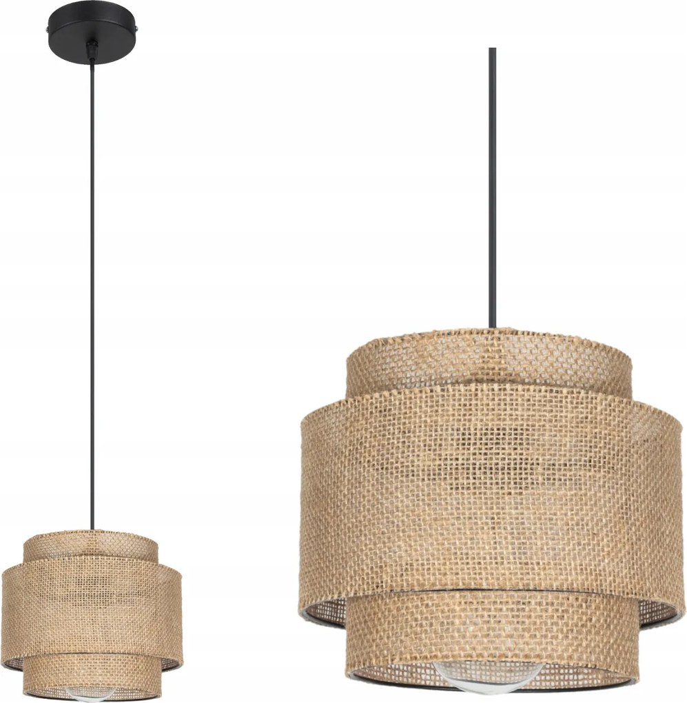 Boho Závěsná Stropní Lampa, Moderní, Len, Led