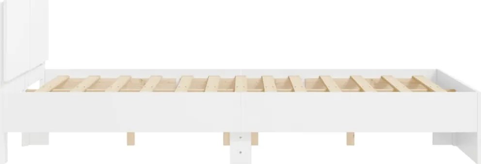 vidaXL Rám postele s čelem 140 x 190 cm [3207497] Barva: Bílá