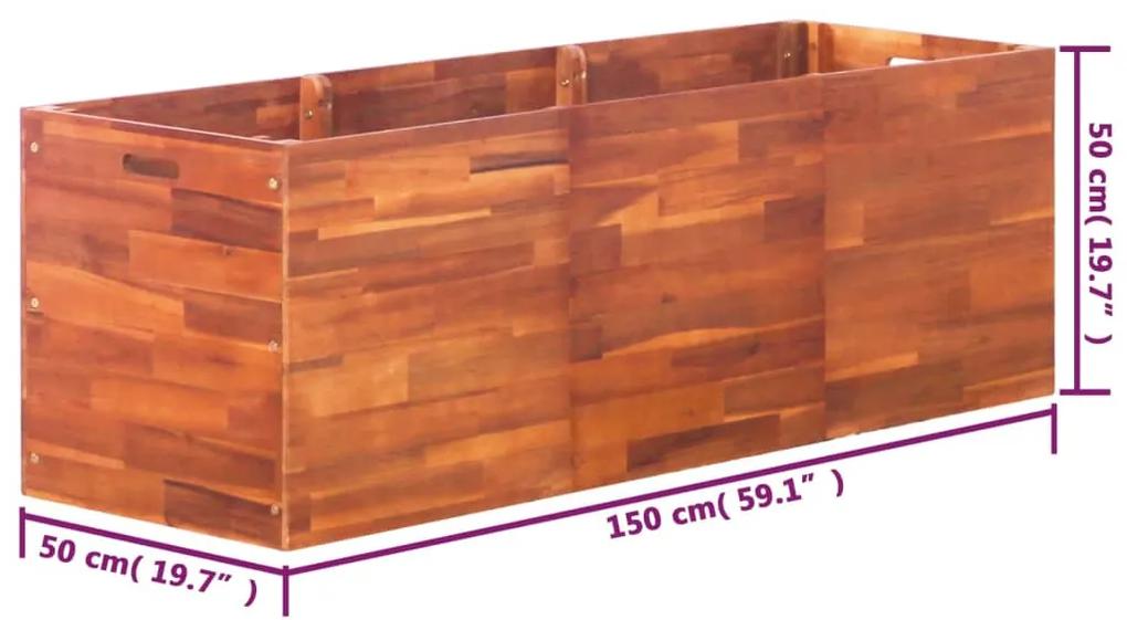 Vyvýšený záhon akáciové dřevo 150 x 50 x 50 cm - Default Title