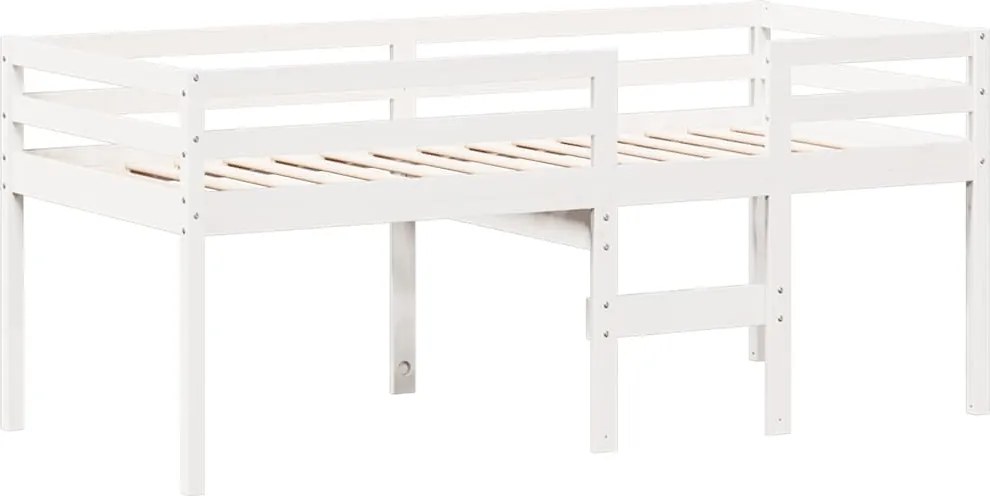 Patrová postel se střechou bílá 90 x 190 cm masivní borovice 3282139