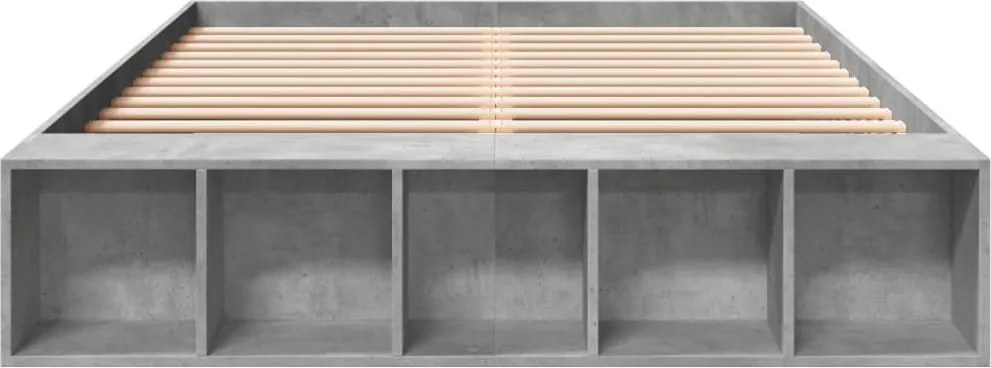 Rám postele betonově šedý 160 x 200 cm kompozitní dřevo 3280555