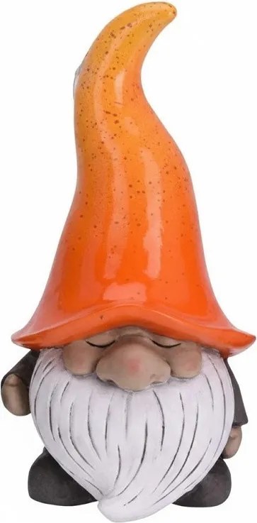 Spící skřítek s oranžovou čepicí 23 cm
