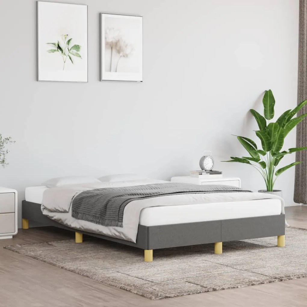 Rám postele bez matrací tmavě šedá 120x190 cm textil 3269613