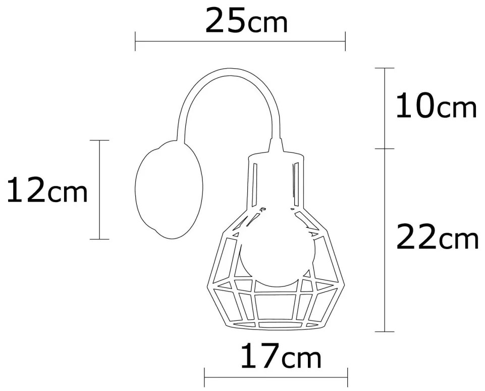 Nástěnná lampa Kapadokya černá