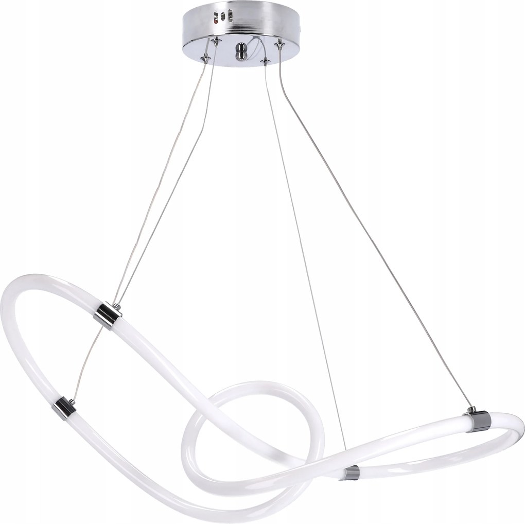 Závěsná lampa Led lustr Modern 46W Chrom