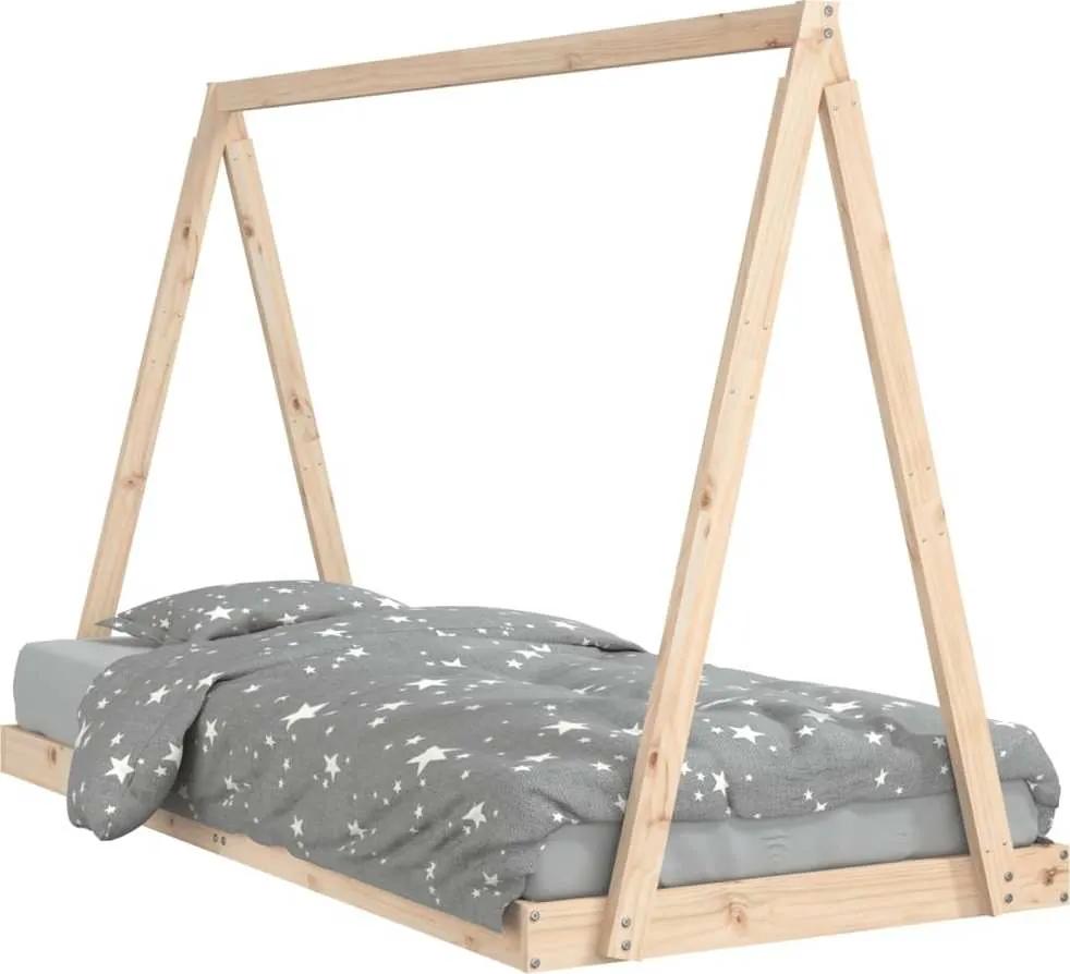 vidaXL Dětská postel 90 x 200 cm masivní borové dřevo [834537] Barva: Černá