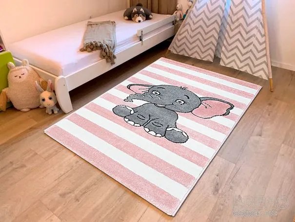 Breno Kusový koberec Kiddo A1087 pink, 80x150 cm, Růžová