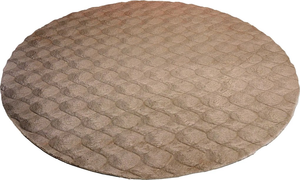 Obsession, Kusový koberec Diamond Cut 800 Cream kruh, 120x120 (průměr) kruh, béžová, ložnice