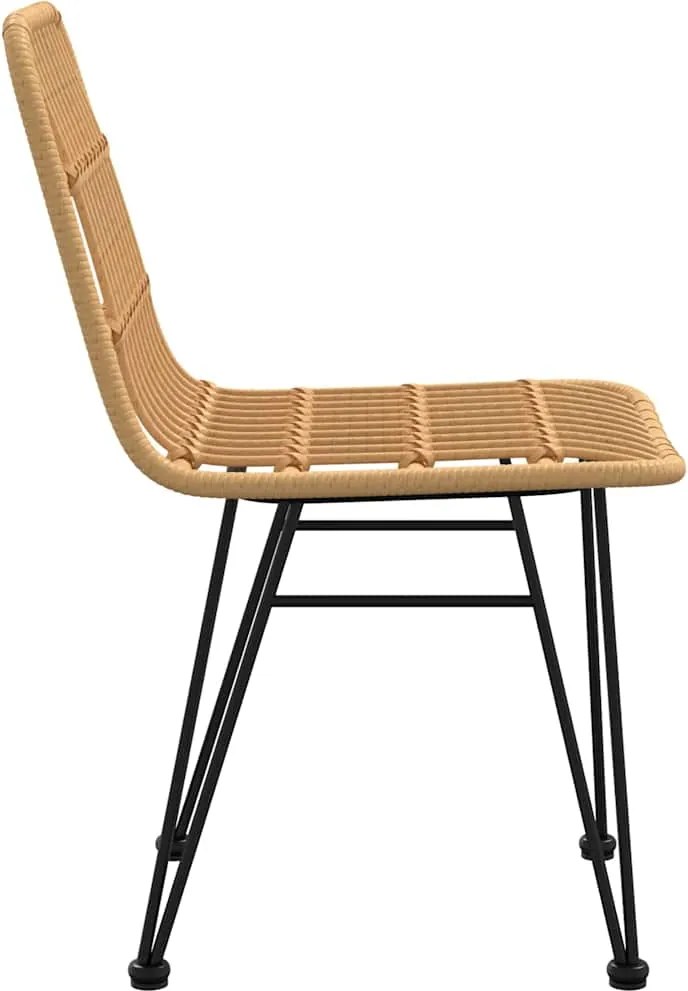 Zahradní židle 2 ks 48 x 62 x 84 cm PE ratan 319428