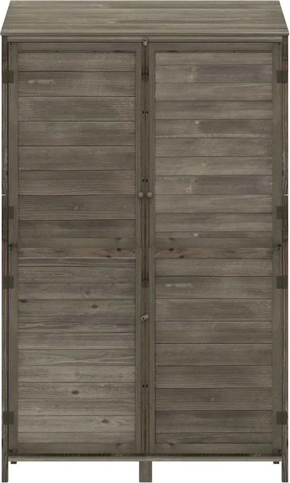 Zahradní kůlna antracitová 102x52x174,5cm masivní jedlové dřevo 152192