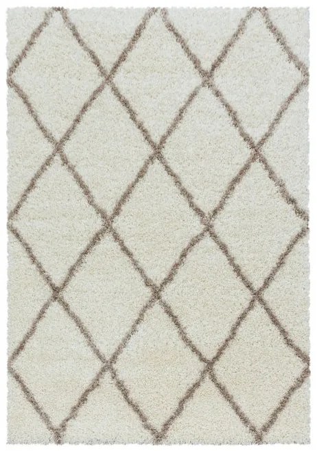 Vopi | Kusový koberec Alvor shaggy 3401 cream - Kruh průměr 120 cm