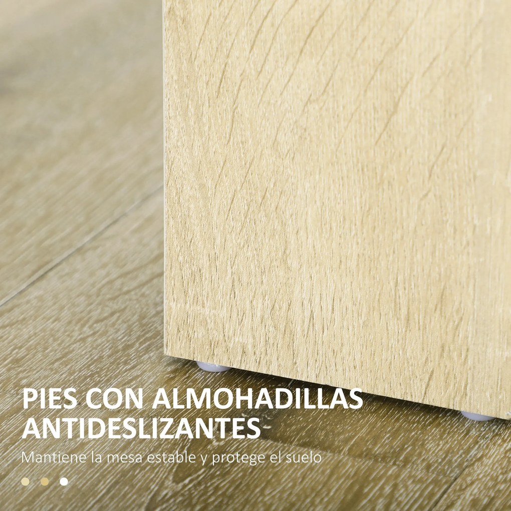 HOMCOM jídelní stůl pro 4-6 osob, obdélníkový, moderní styl, nosnost 50 kg, 120 cm D x 69 cm Š x 75 cm V, dub