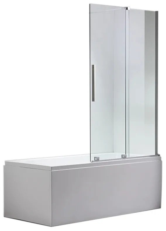 BPS-koupelny Dvoudílná vanová zástěna HYD-ATA 120x150 chrom/transparent