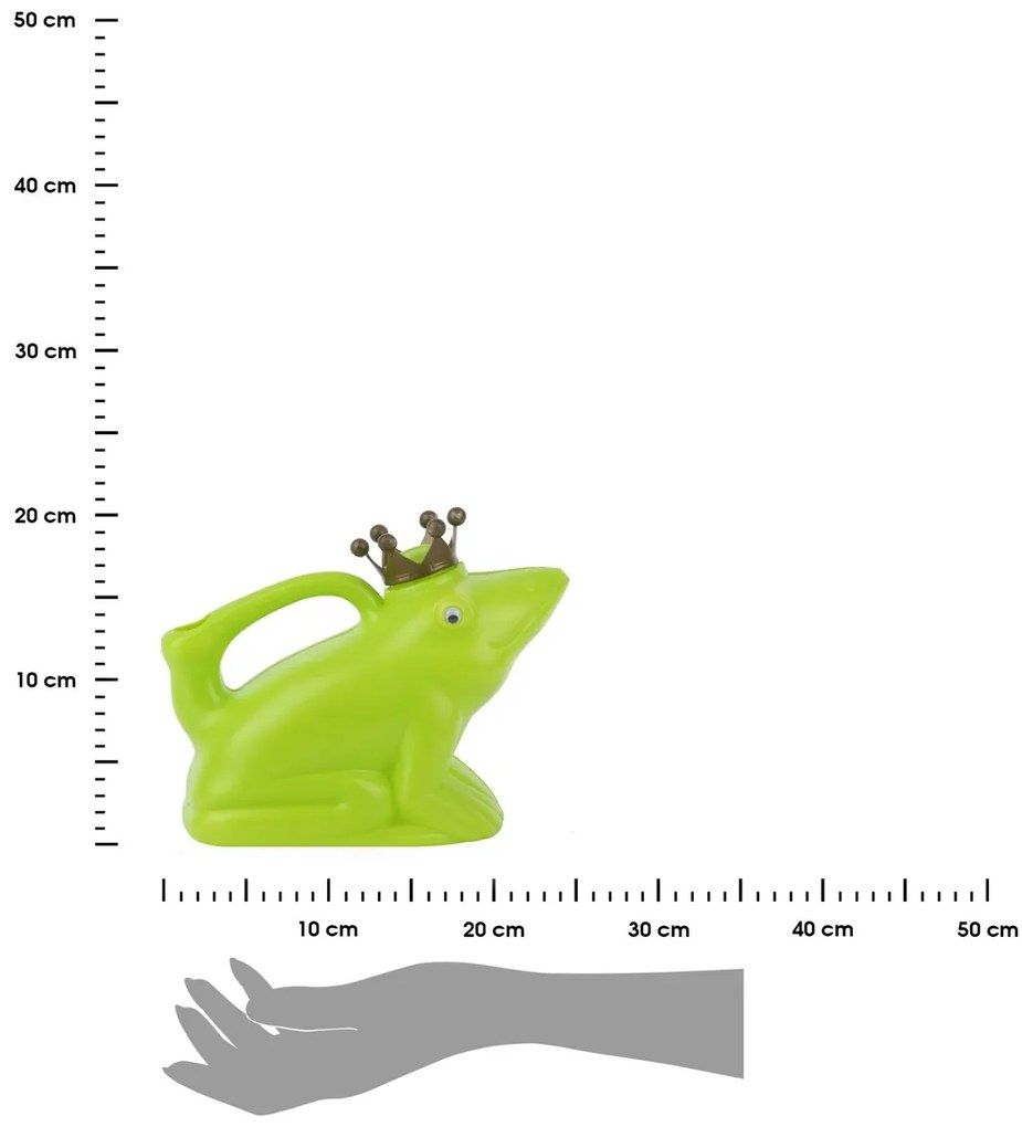 Dětská konev na zalévání Frog, 1,7 l, zelená