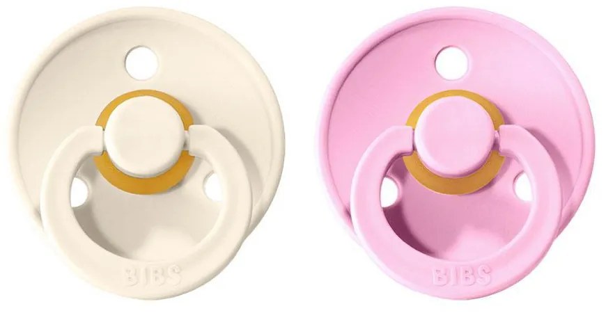 Bibs dudlíky kaučuk 2 ks 18 měsíců+ Colour Vanilla-dark-oak