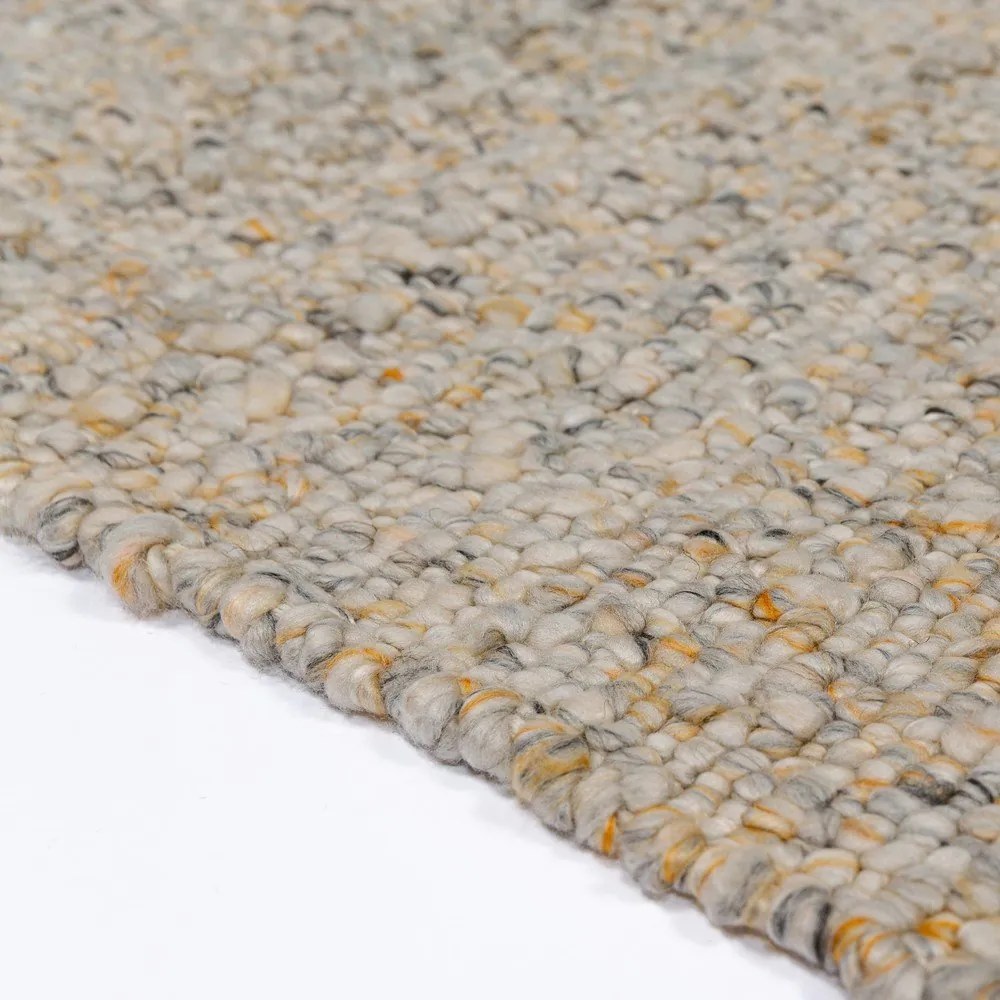 Žlutý/světle šedý ručně tkaný koberec 160x230 cm Finley – Flair Rugs