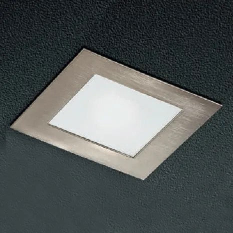 Linea Light 4722 Incacsso, hranatá bodovka z kartáčovaného nerezu, max 1x35W GY6,35, 9x9cm