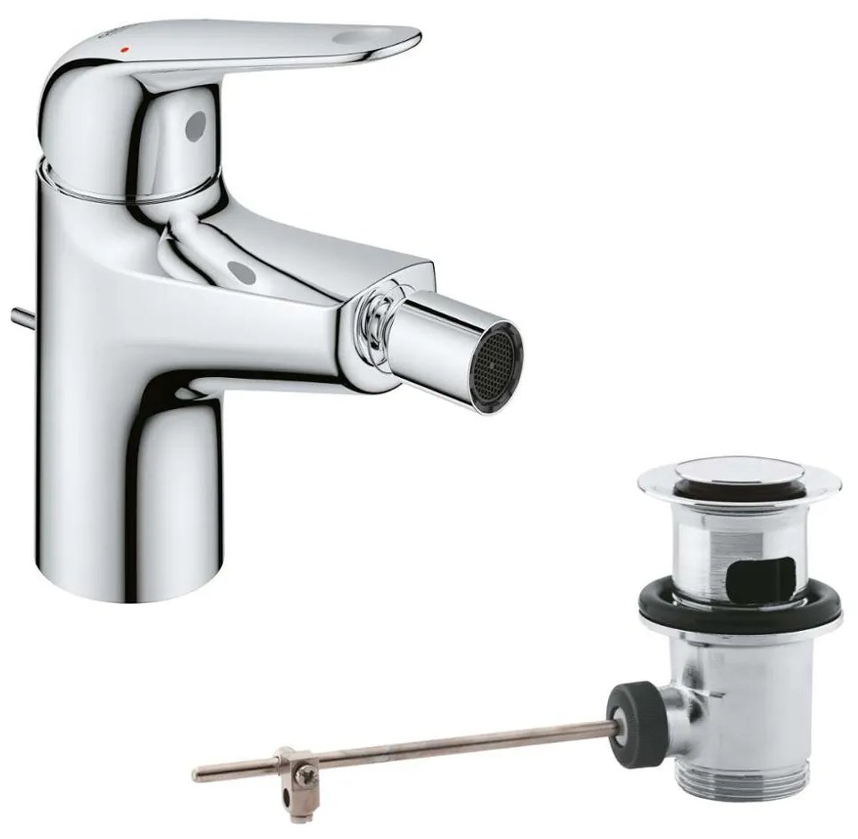 Grohe Swift - Bidetová baterie s výpustí, chrom 24332001
